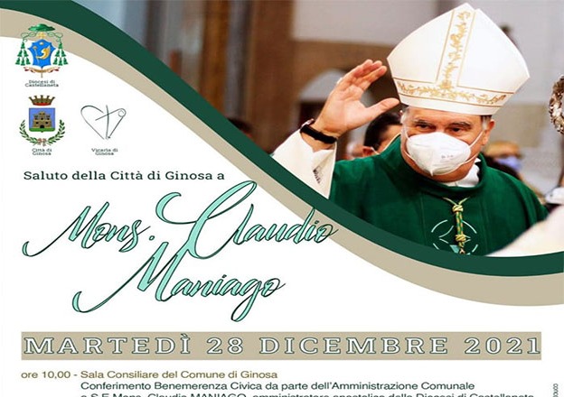 Ginosa: "Conferimento Benemerenza Civica a S.E. Mons. Claudio Maniago ...